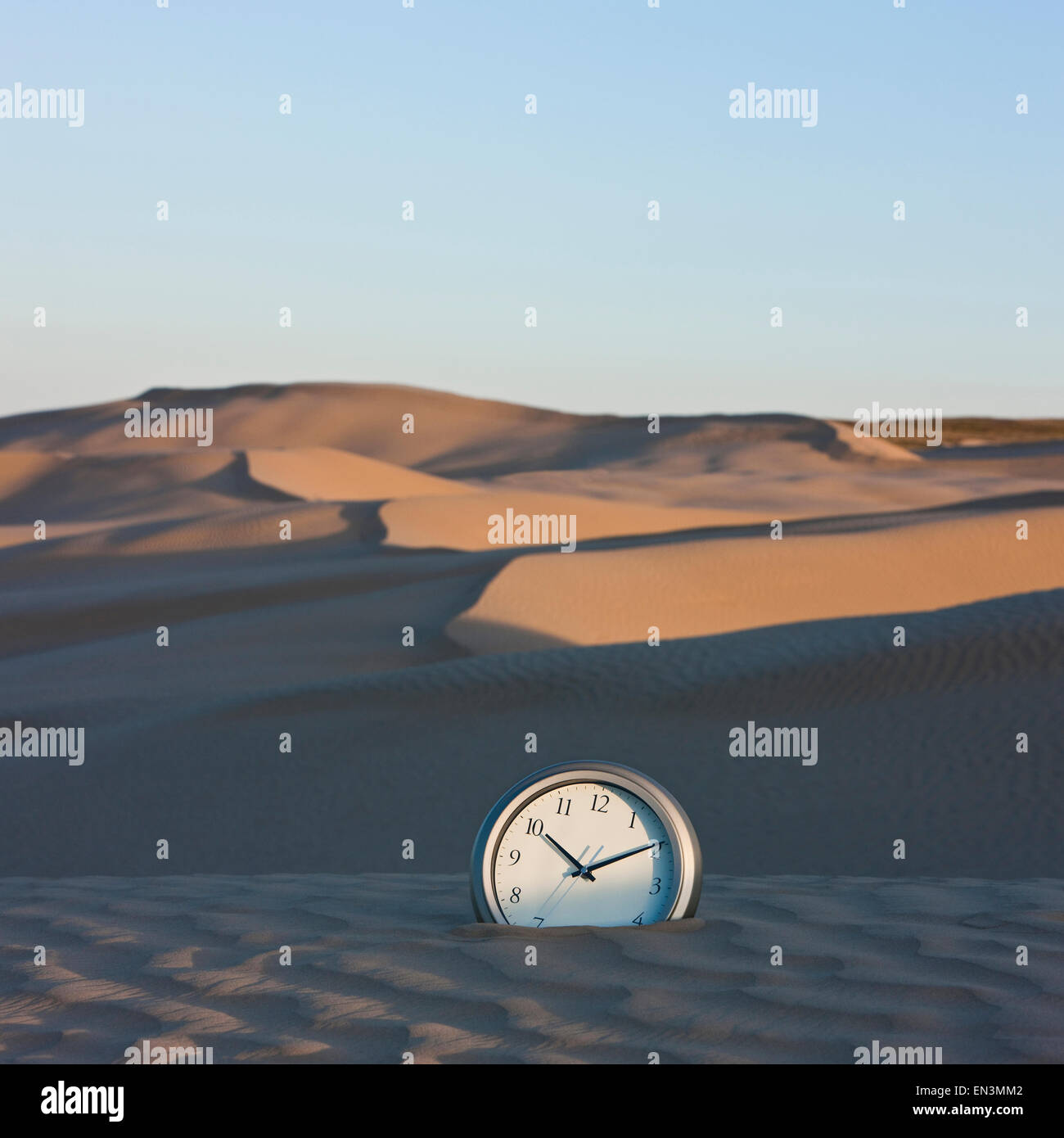 Little Sahara,Utah,USA,Clock buried in sand on desert Stock Photo - Alamy