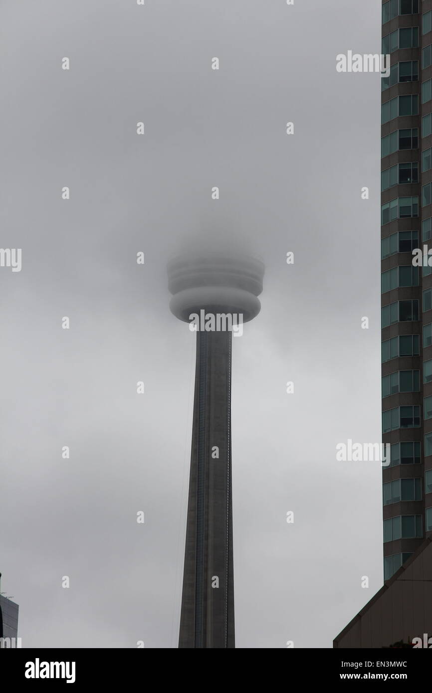 CN tower Toronto in mist Stock Photo - Alamy