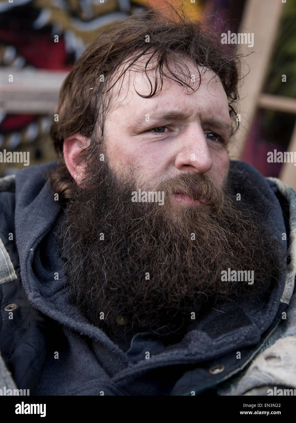 Homeless man in street hi-res stock photography and images - Alamy