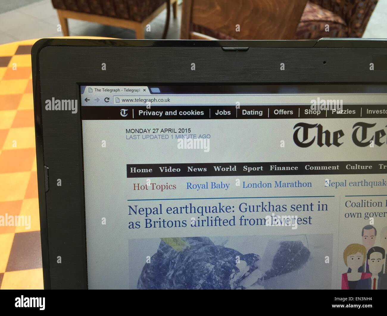 Telegraph web page hi-res stock photography and images - Alamy