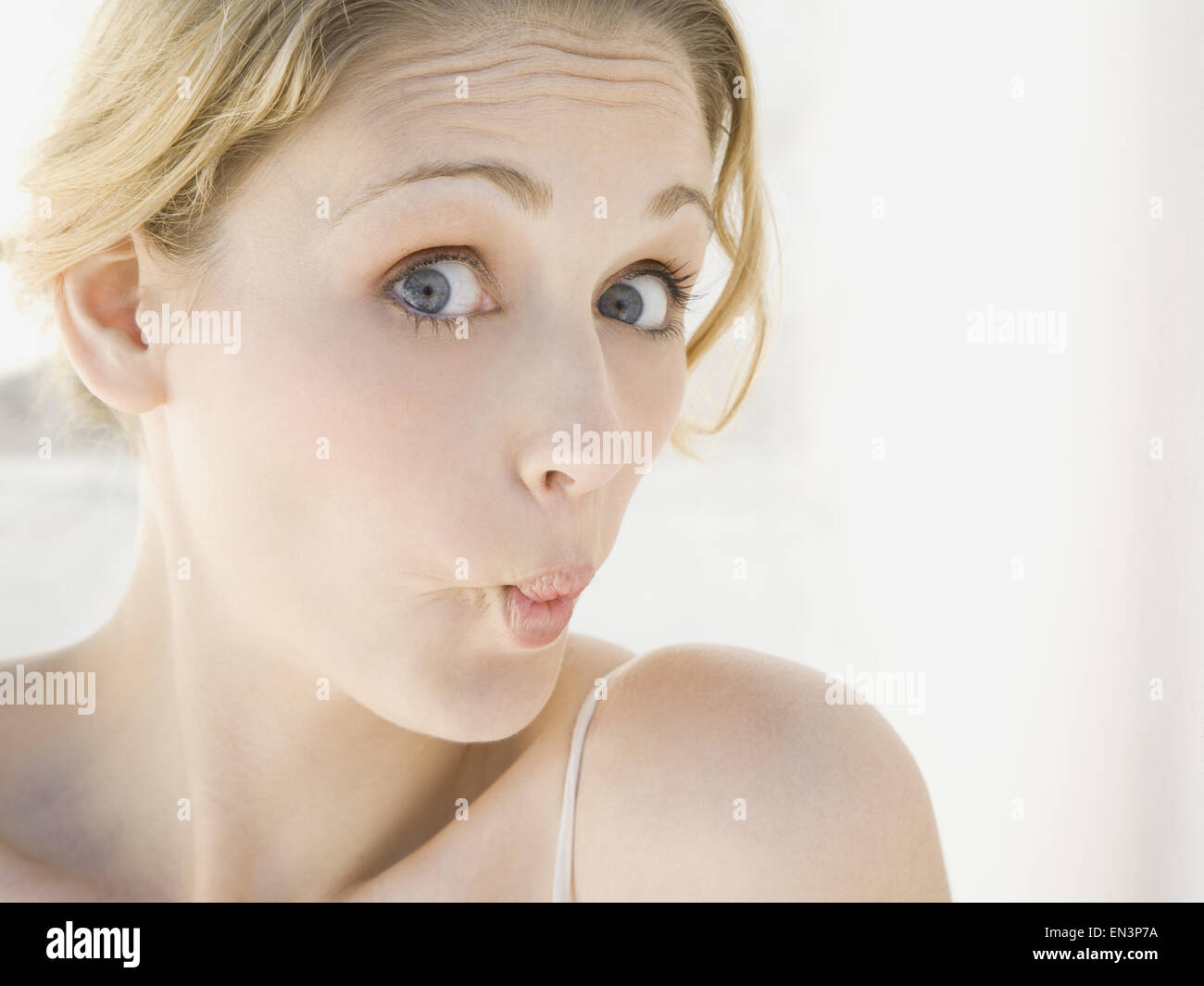 Close up woman puckering lips hi-res stock photography and images - Alamy
