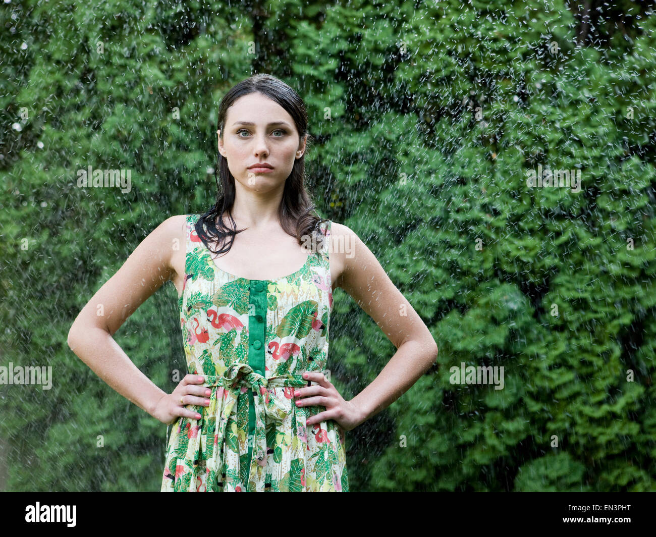 Woman in soaking wet dress hi-res stock photography and images - Alamy