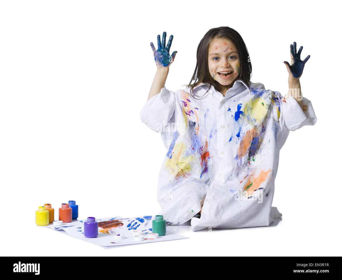 Kid finger painting Cut Out Stock Images & Pictures - Alamy
