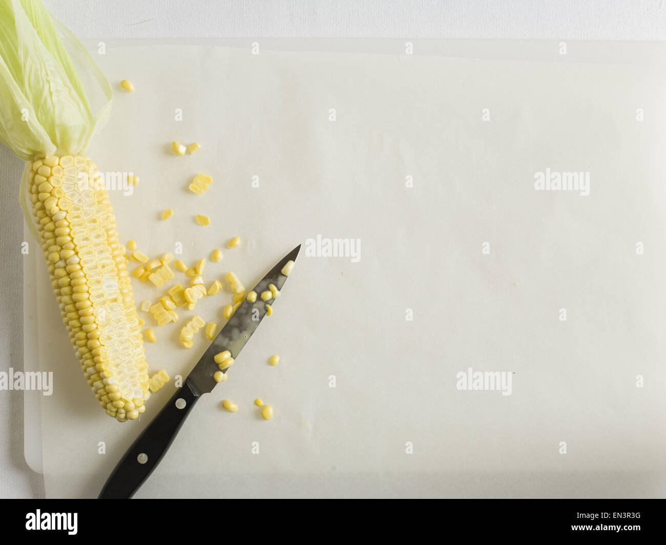 Cob of corn with niblets Stock Photo - Alamy