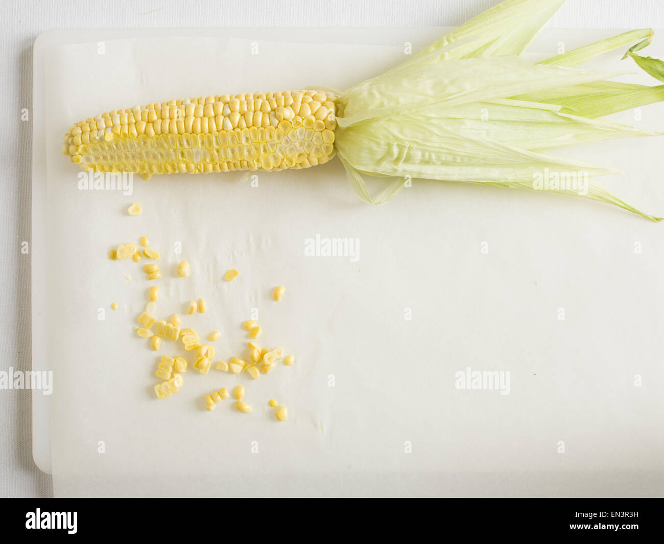Cob of corn with niblets Stock Photo - Alamy