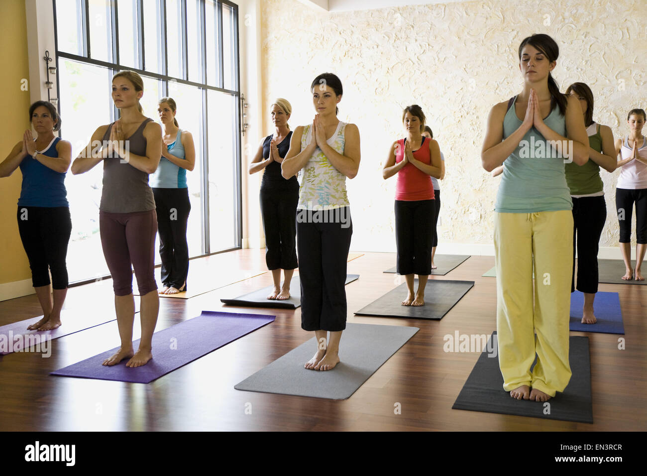 Women at yoga class Stock Photo - Alamy