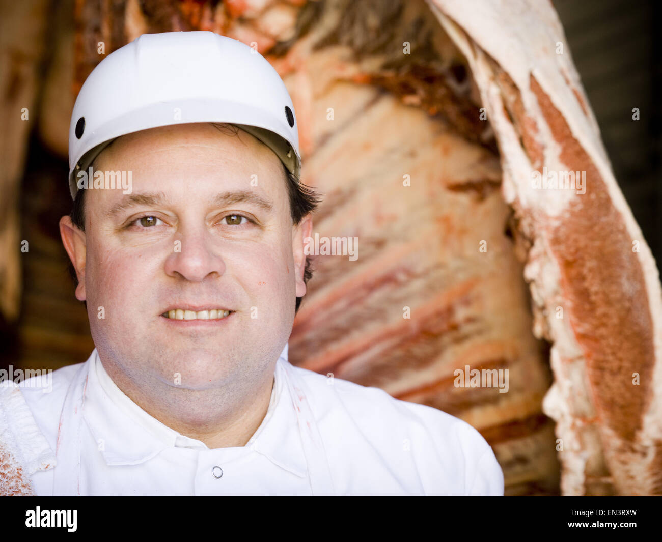 Butcher standing hanging carcass knife hi-res stock photography and ...