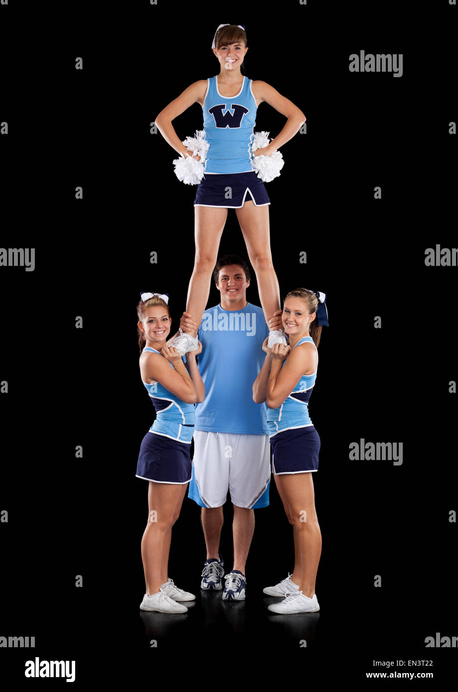 Dancing group of cheerleaders hi-res stock photography and images - Alamy