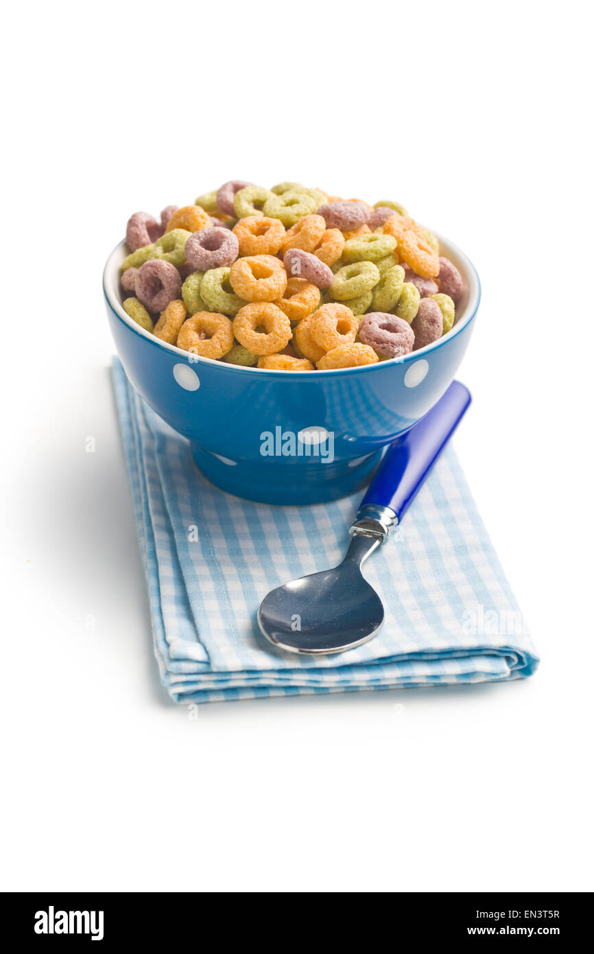 the colorful cereal rings in bowl Stock Photo - Alamy
