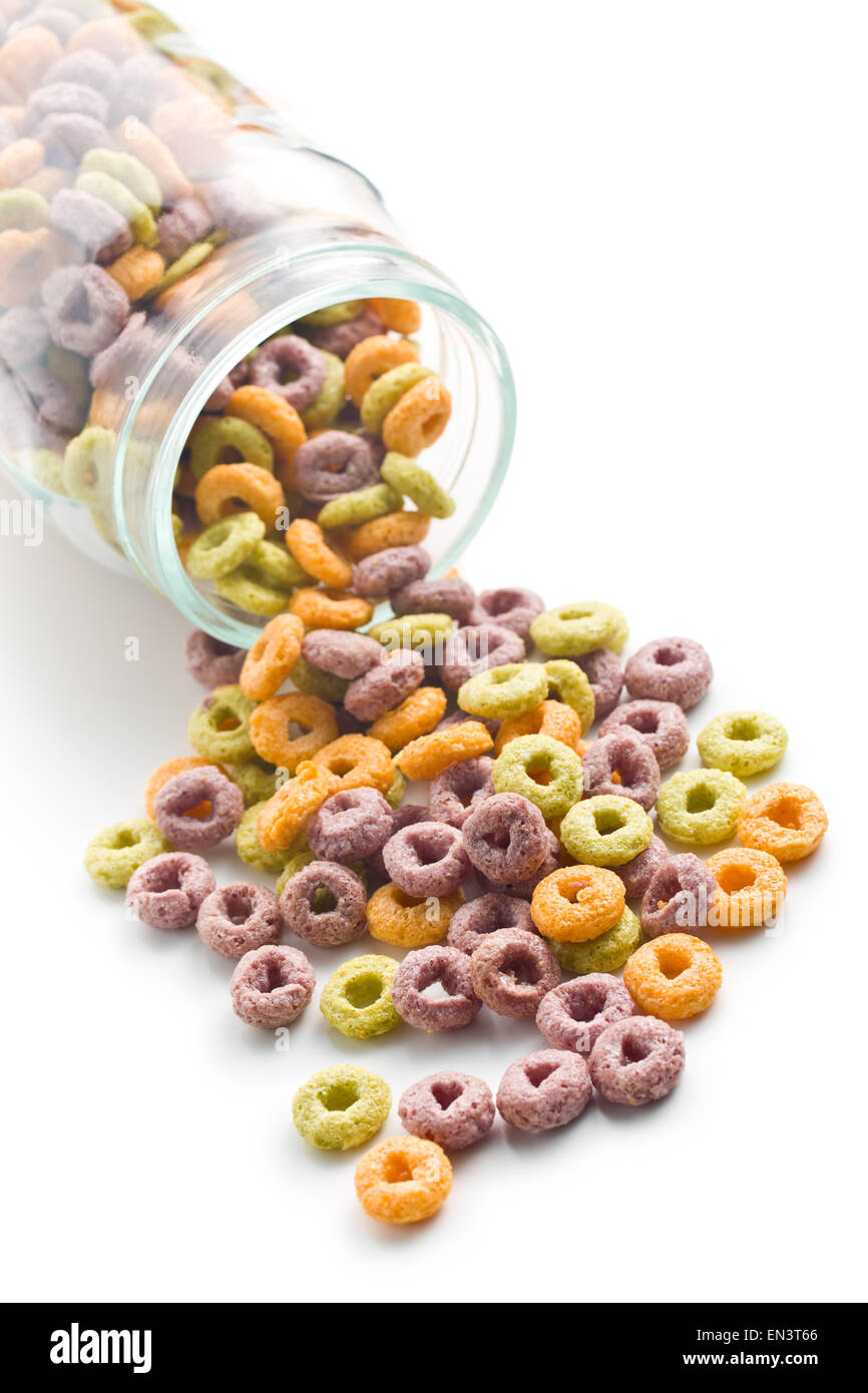 the colorful cereal rings in jar Stock Photo - Alamy
