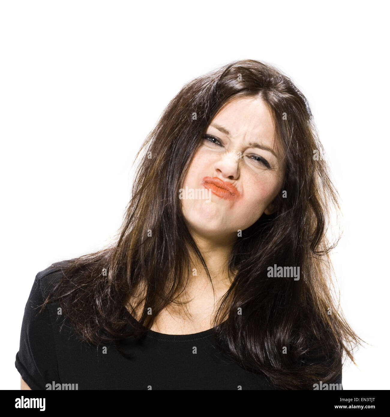 woman with a bad makeover Stock Photo - Alamy