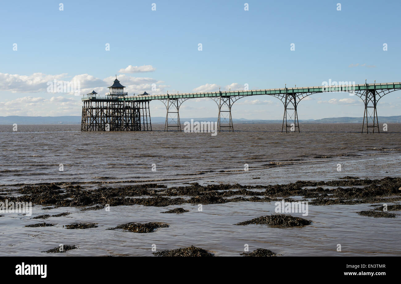 The Victorian Pier at Clevedon in North Somerset. Opened in 1869 the ...