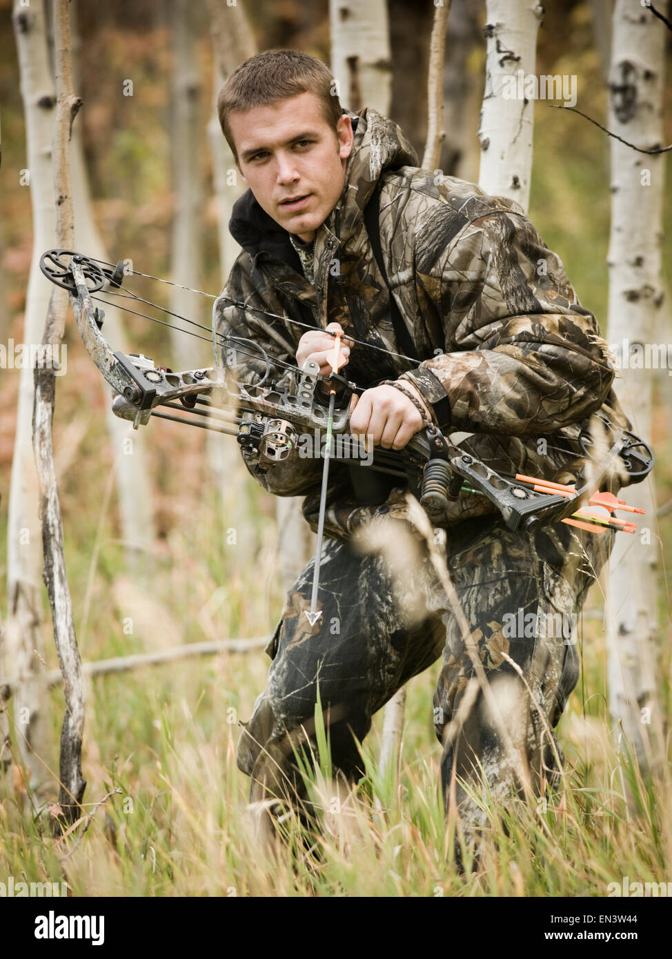 man hunting in the wilderness Stock Photo - Alamy