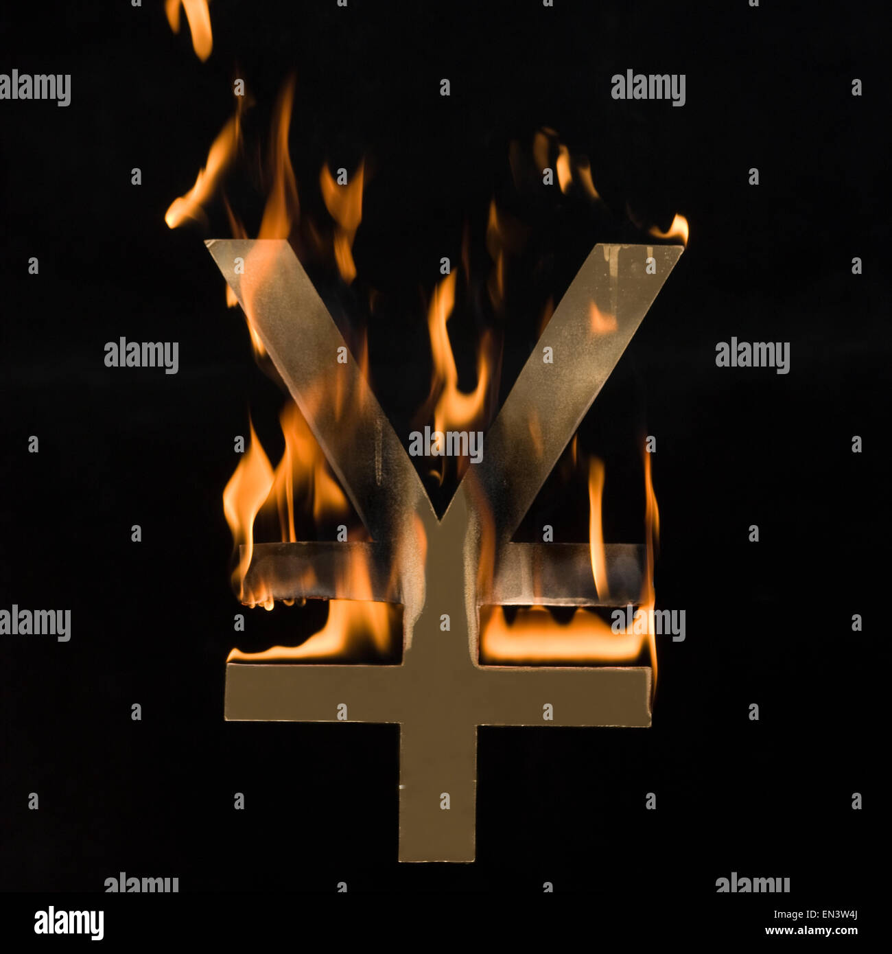 currency symbol on fire Stock Photo - Alamy