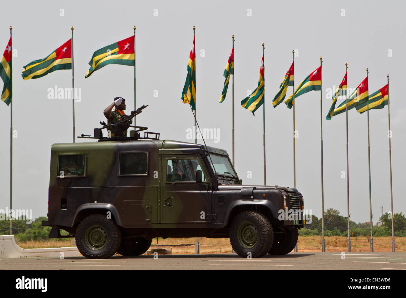 Lome, Togo. 27th Apr, 2015. Soldiers attend a military parade during ...