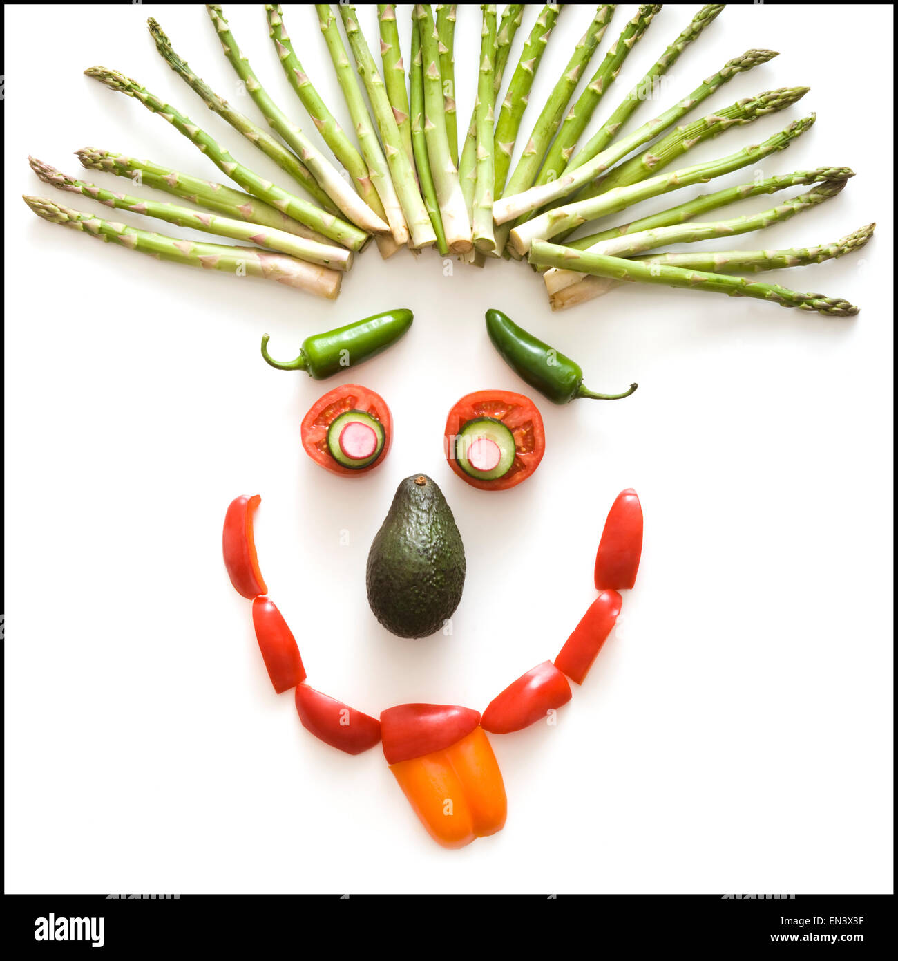 smiley face made out of food Stock Photo - Alamy