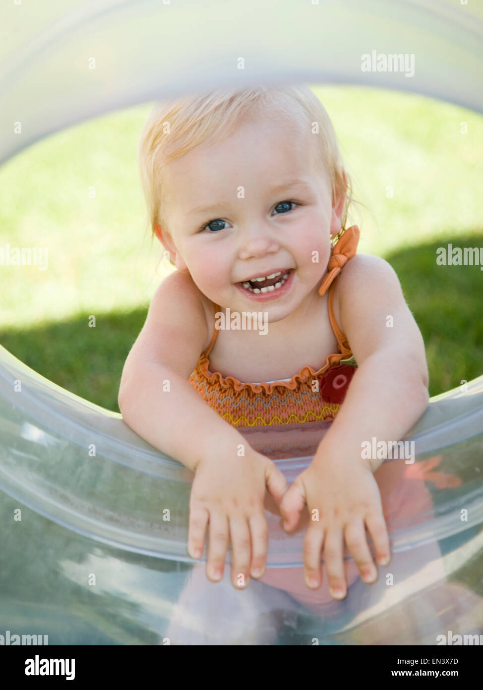 baby in an inner tube Stock Photo - Alamy