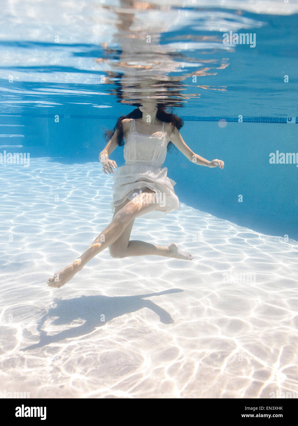 USA, Utah, Orem, Young woman in pool ballet dancing Stock Photo - Alamy