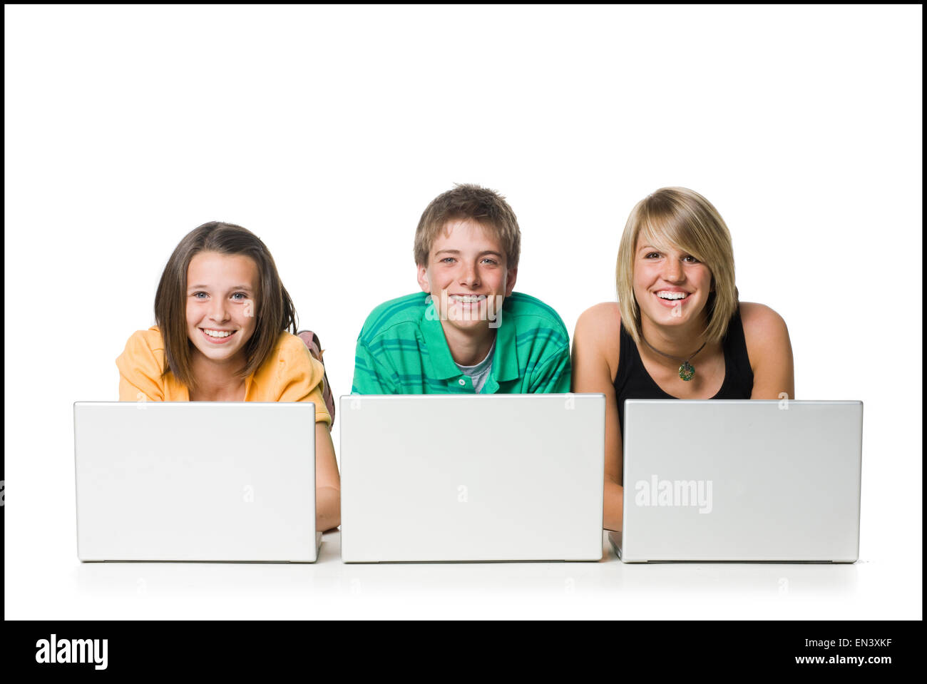 teenagers using computer Stock Photo - Alamy