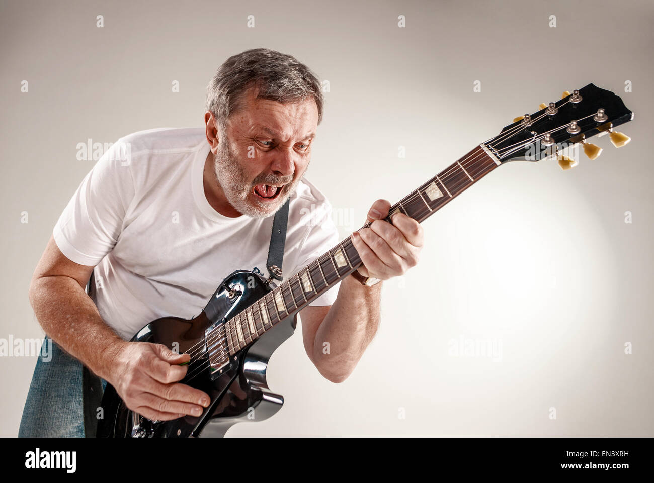 portrait of a guitar player Stock Photo - Alamy