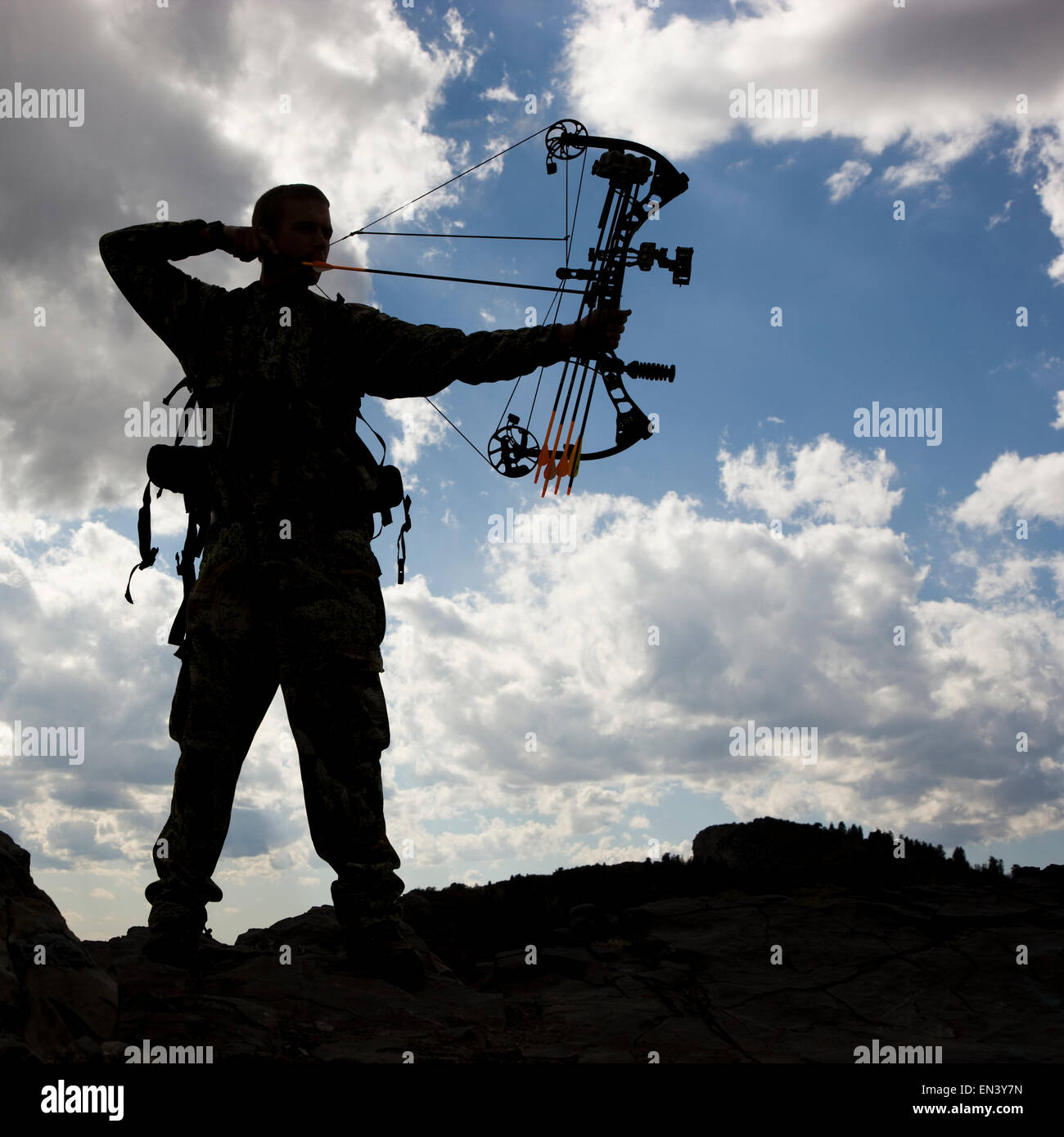man hunting in the wilderness Stock Photo - Alamy