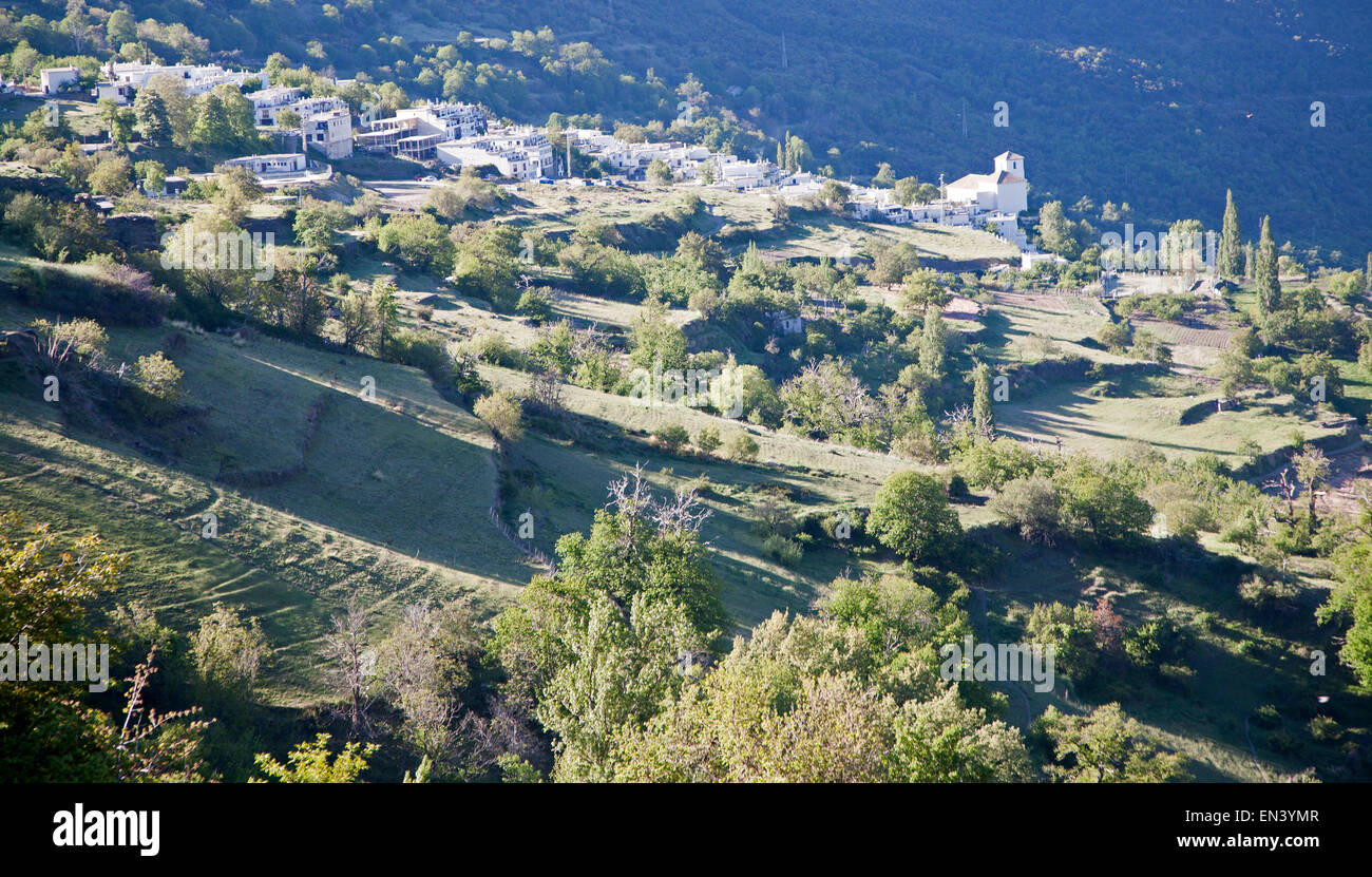 Village of Bubion in the River Rio Poqueira gorge valley, High ...