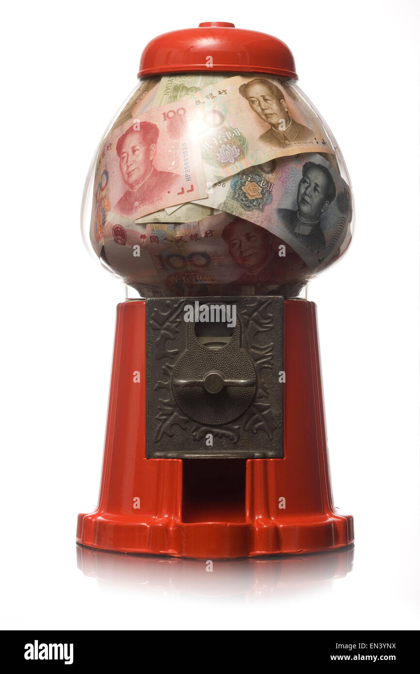 gumball machine full of money Stock Photo - Alamy