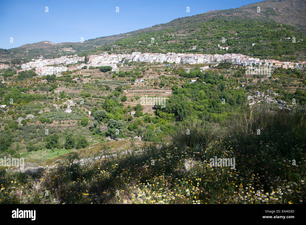 Town of Lanjaron, Alpujarra area, Granada province, Spain Stock Photo ...