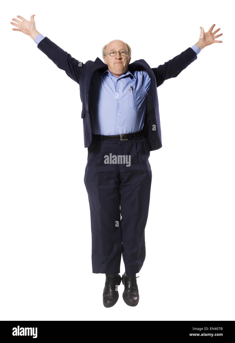 Full length celebrating jumping in air hi-res stock photography and ...