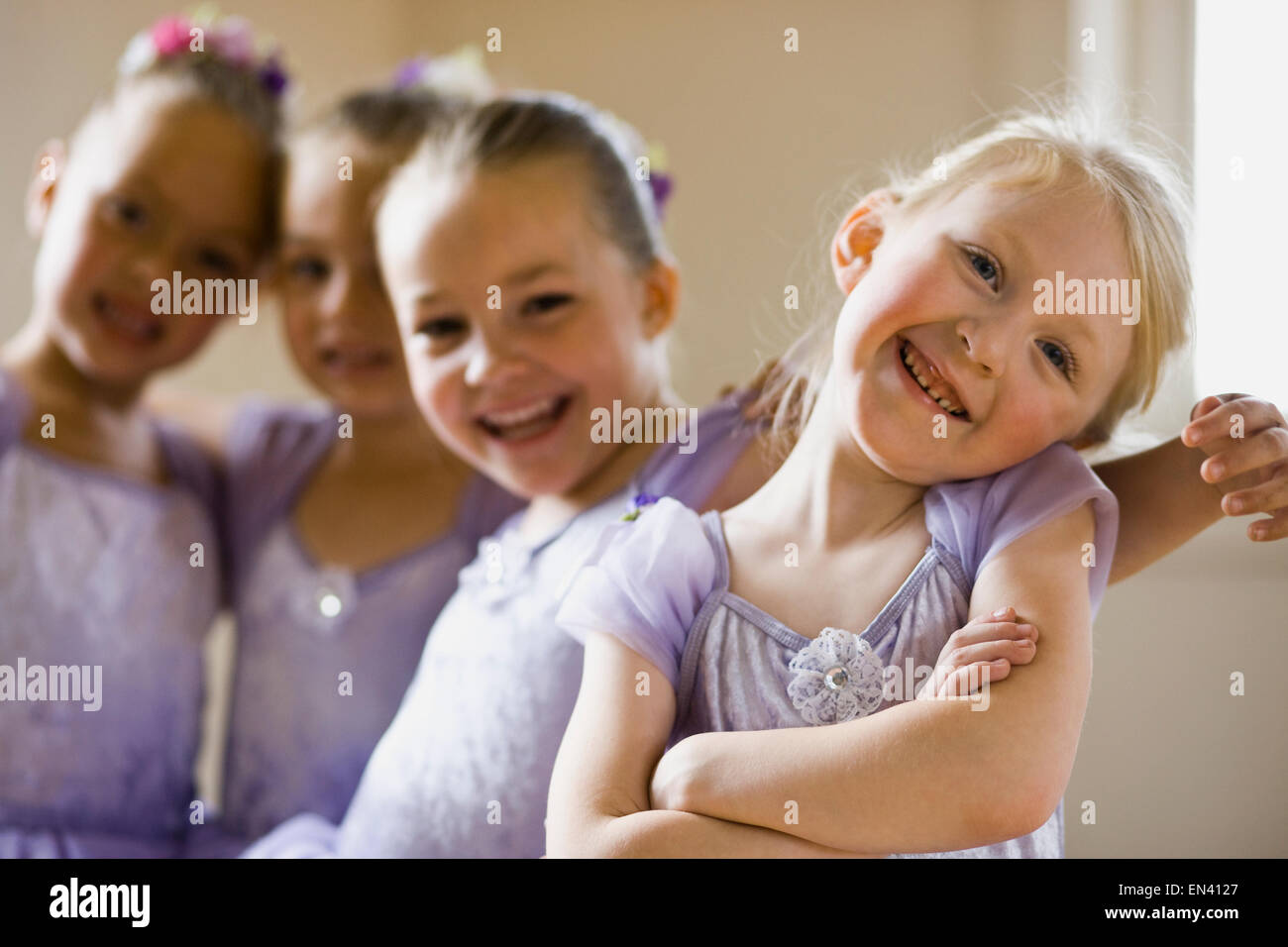 little girls in a ballet class Stock Photo - Alamy