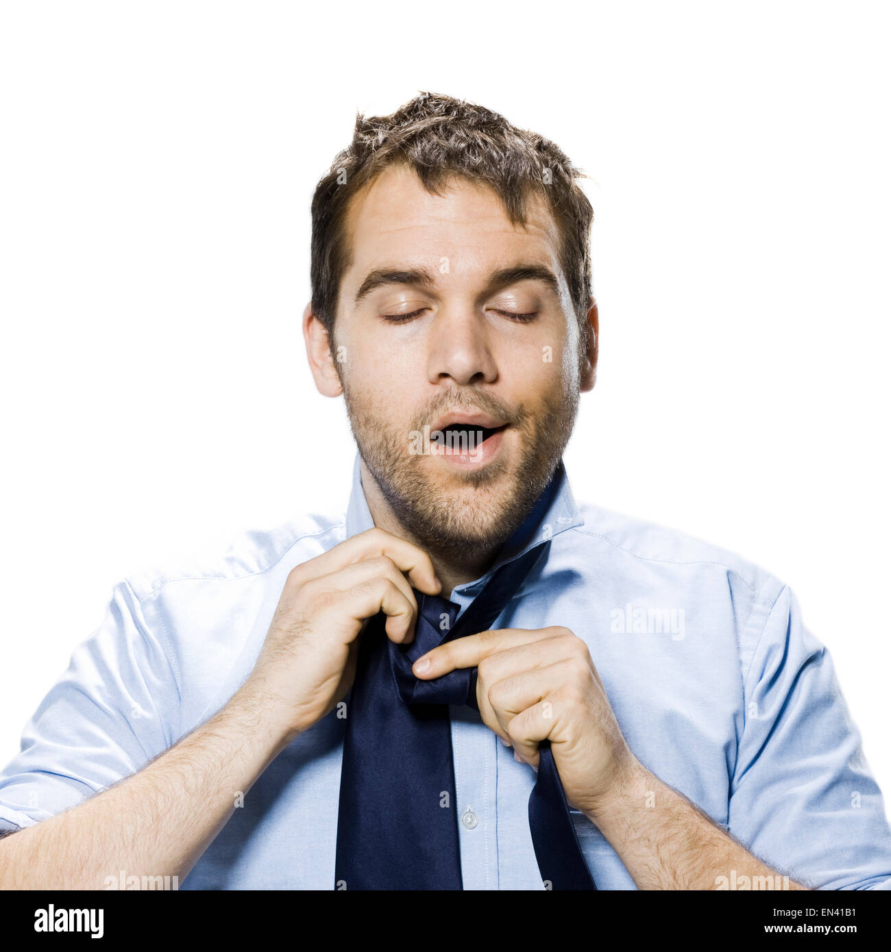 businessman looking very disheveled Stock Photo - Alamy