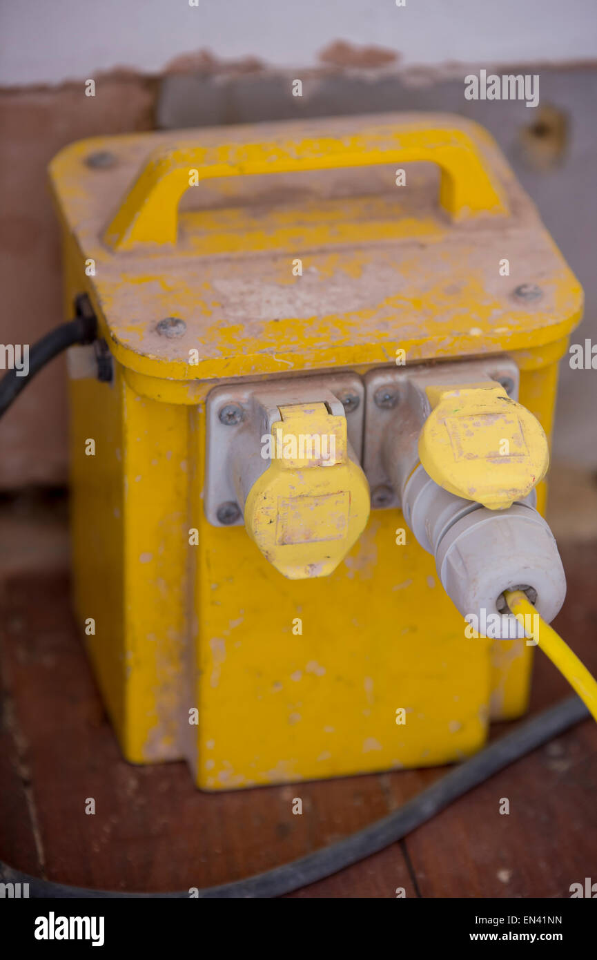 A transformer on a building site Stock Photo - Alamy