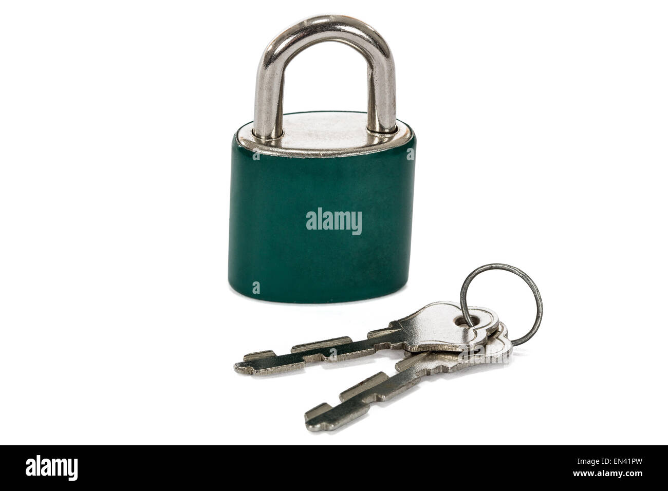 Close up lock and keys on white background Stock Photo - Alamy
