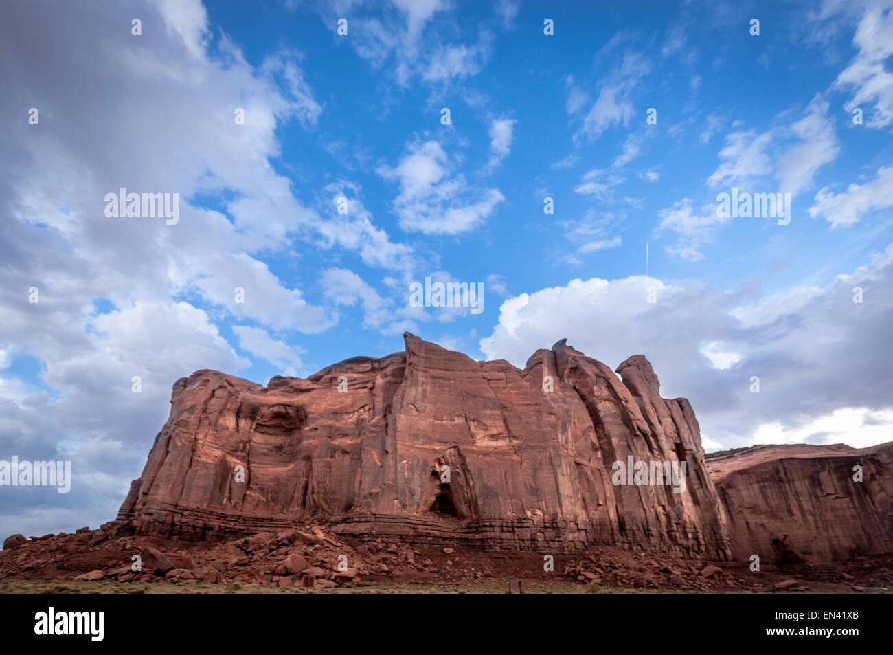 Monument Valley big rock horizontal. Sandstone formation in Monument ...