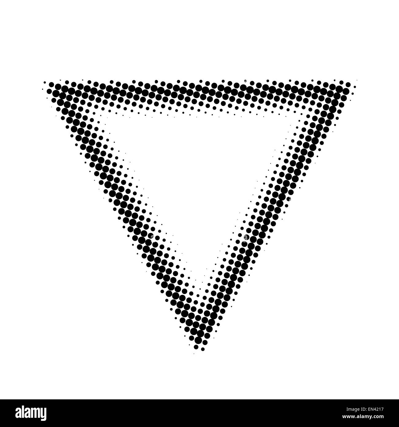 Dotted shape graphic triangle Cut Out Stock Images & Pictures - Alamy