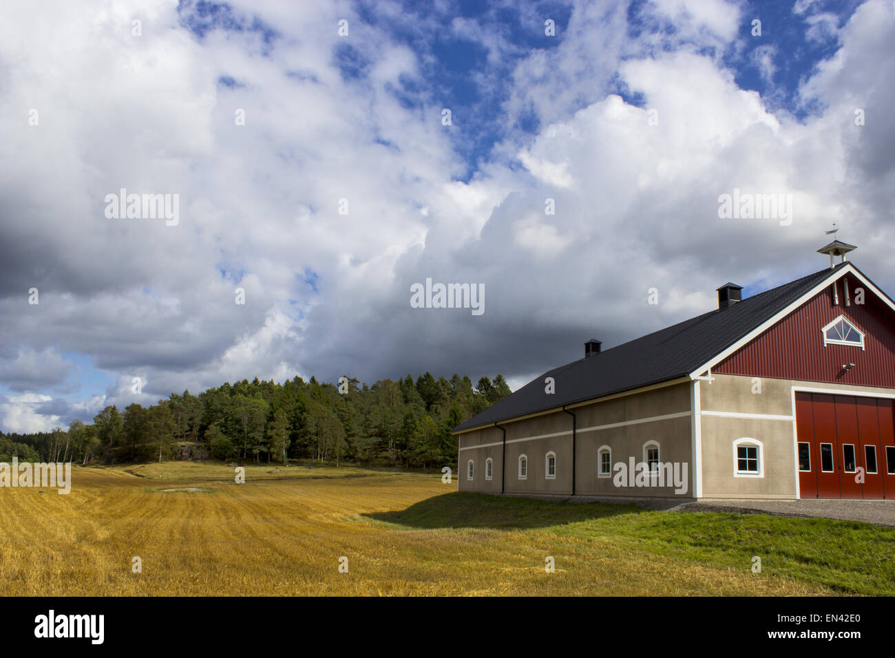 Agricultural barn in Sweden Stock Photo - Alamy