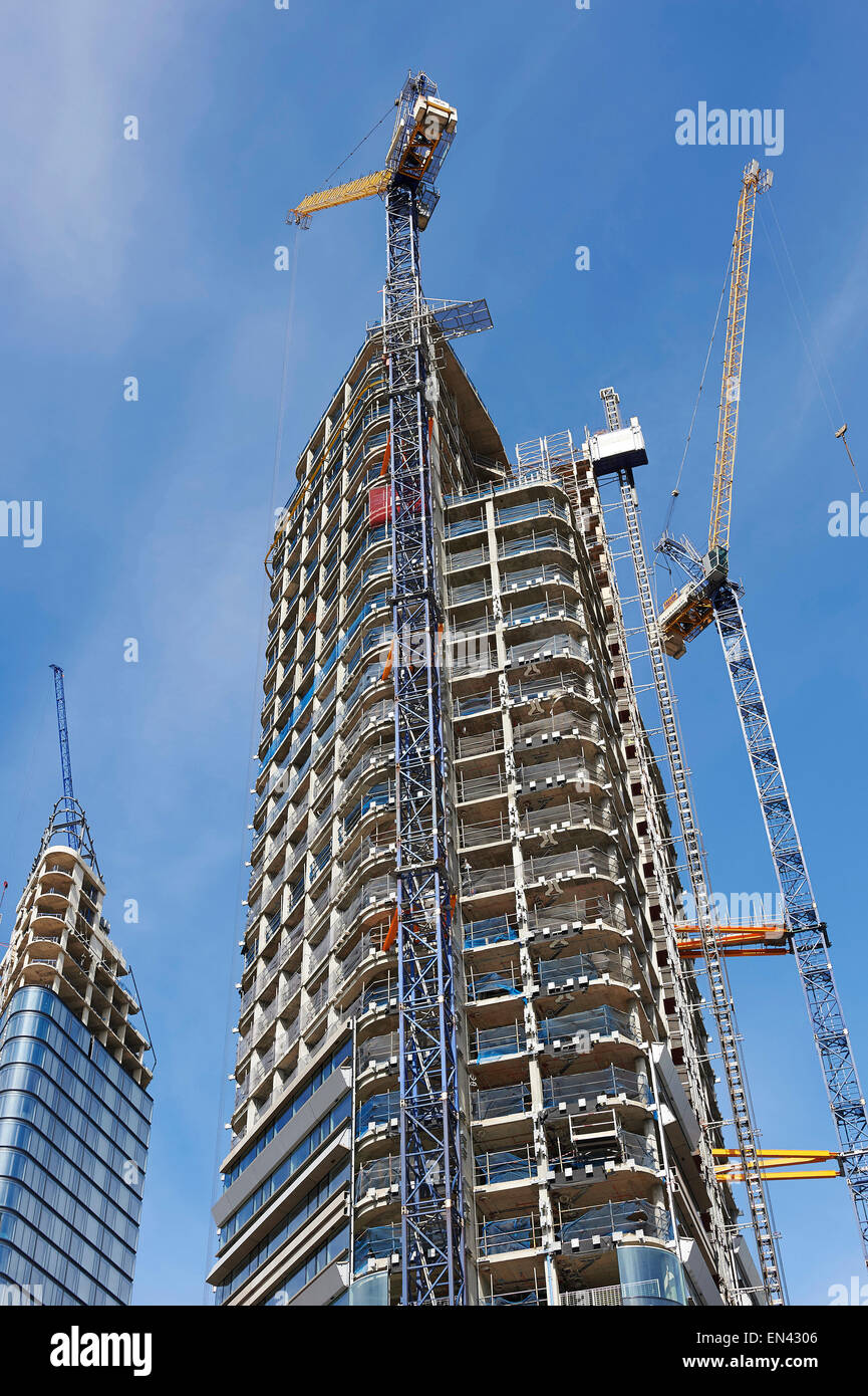 New high rise residential development, under construction, City Road ...