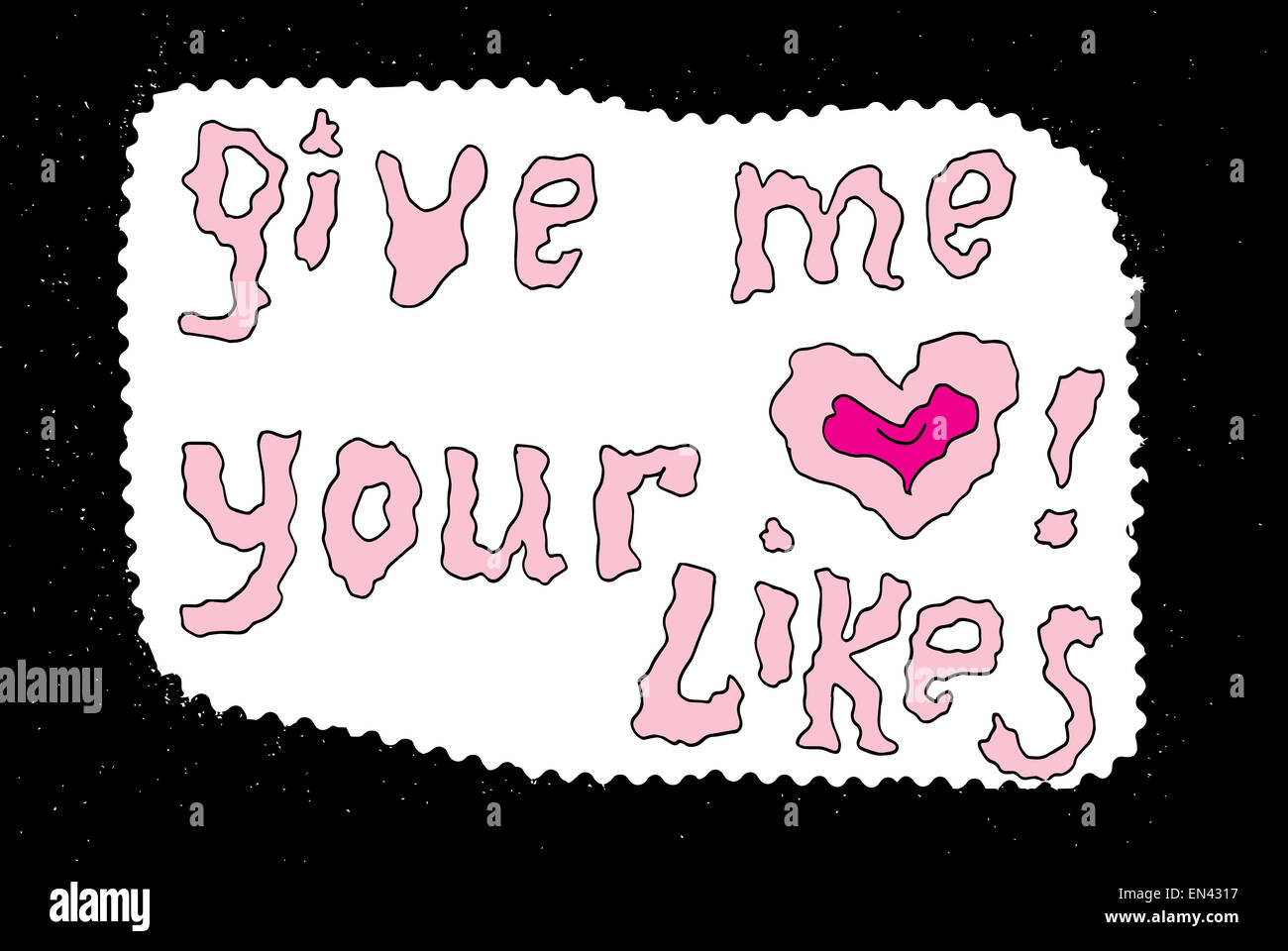 Hand drawn message Stock Photo - Alamy