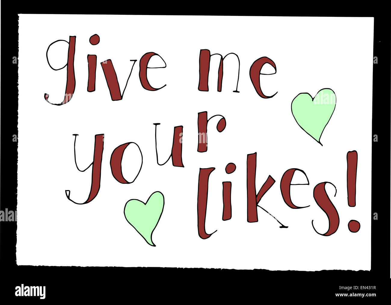 Hand drawn message Stock Photo - Alamy