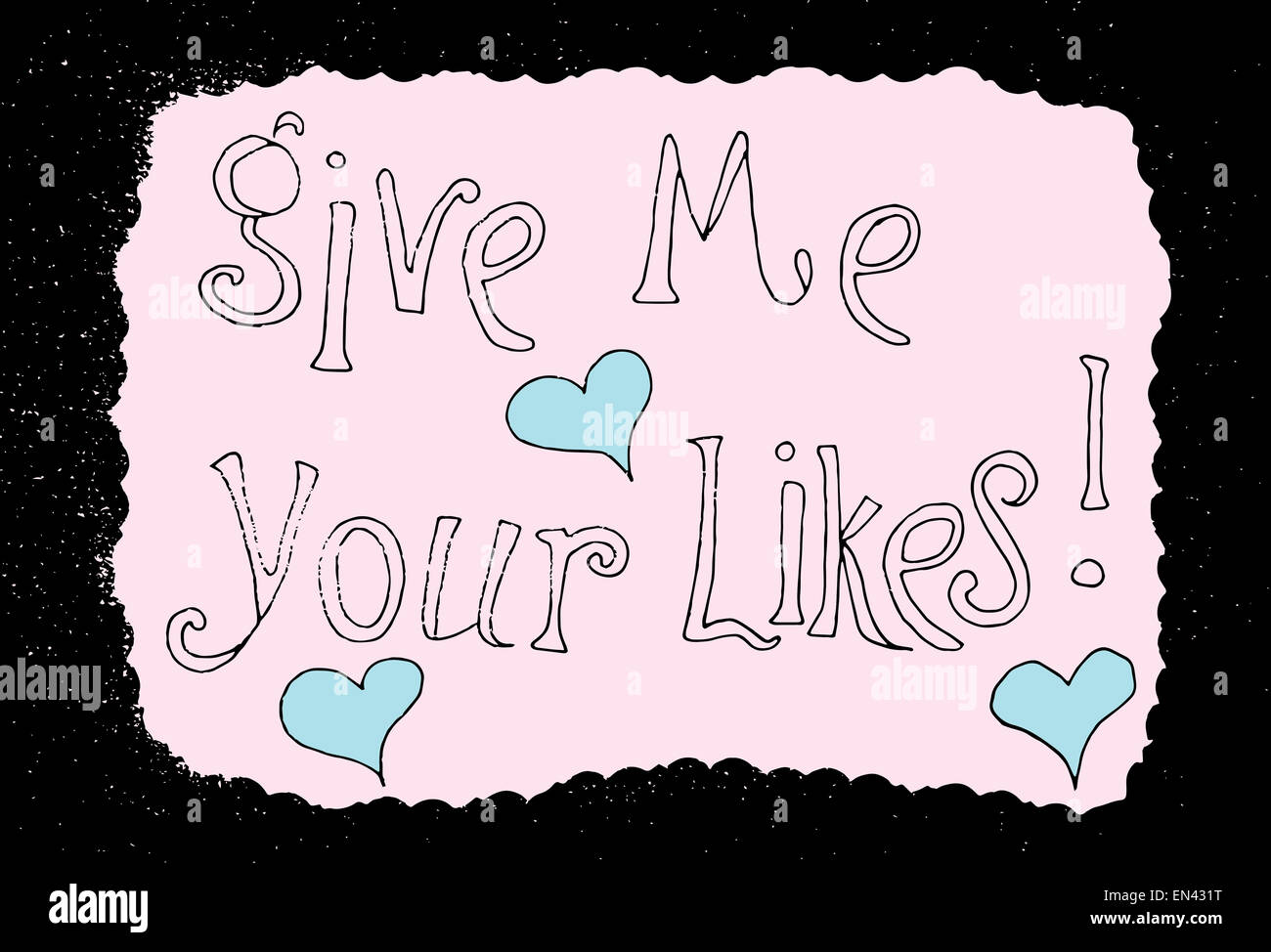 Hand drawn message Stock Photo - Alamy