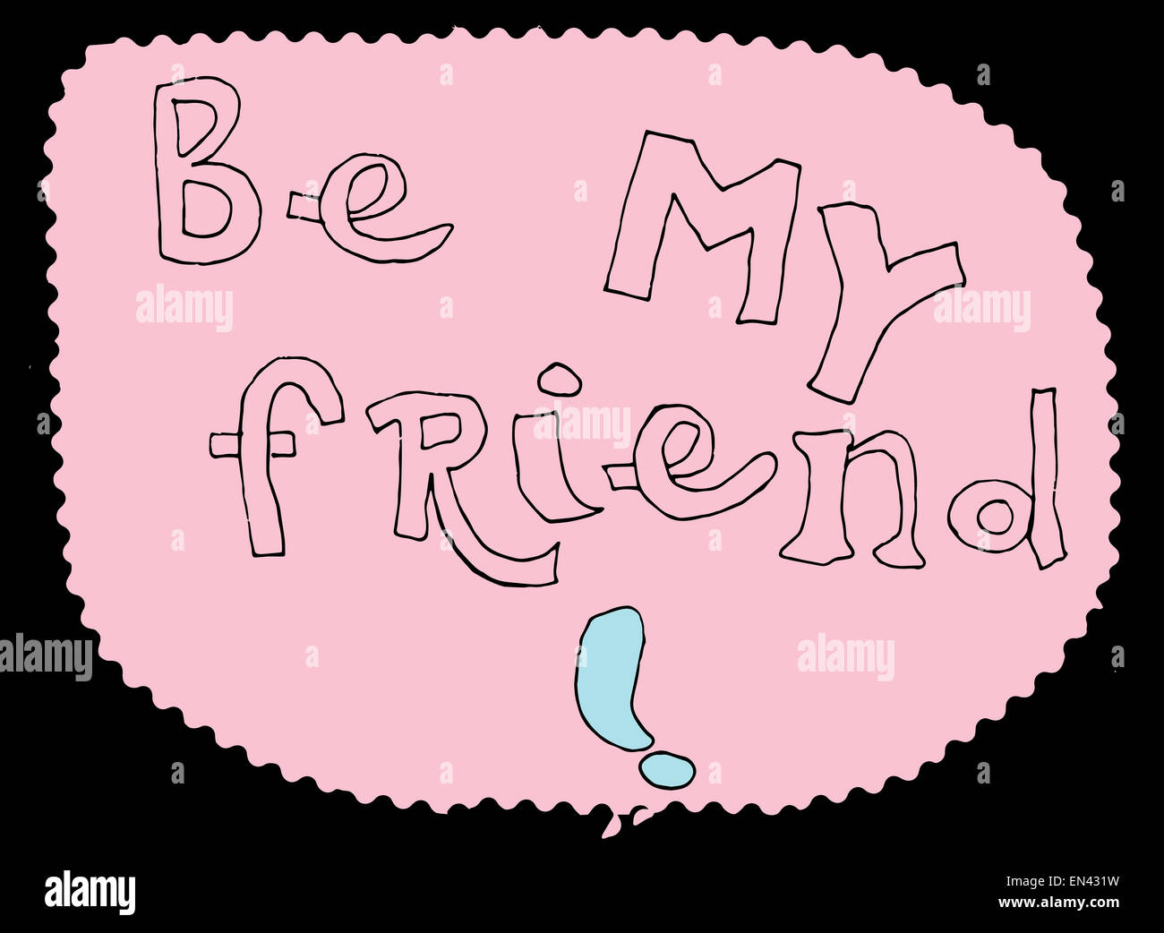Hand drawn message Stock Photo - Alamy