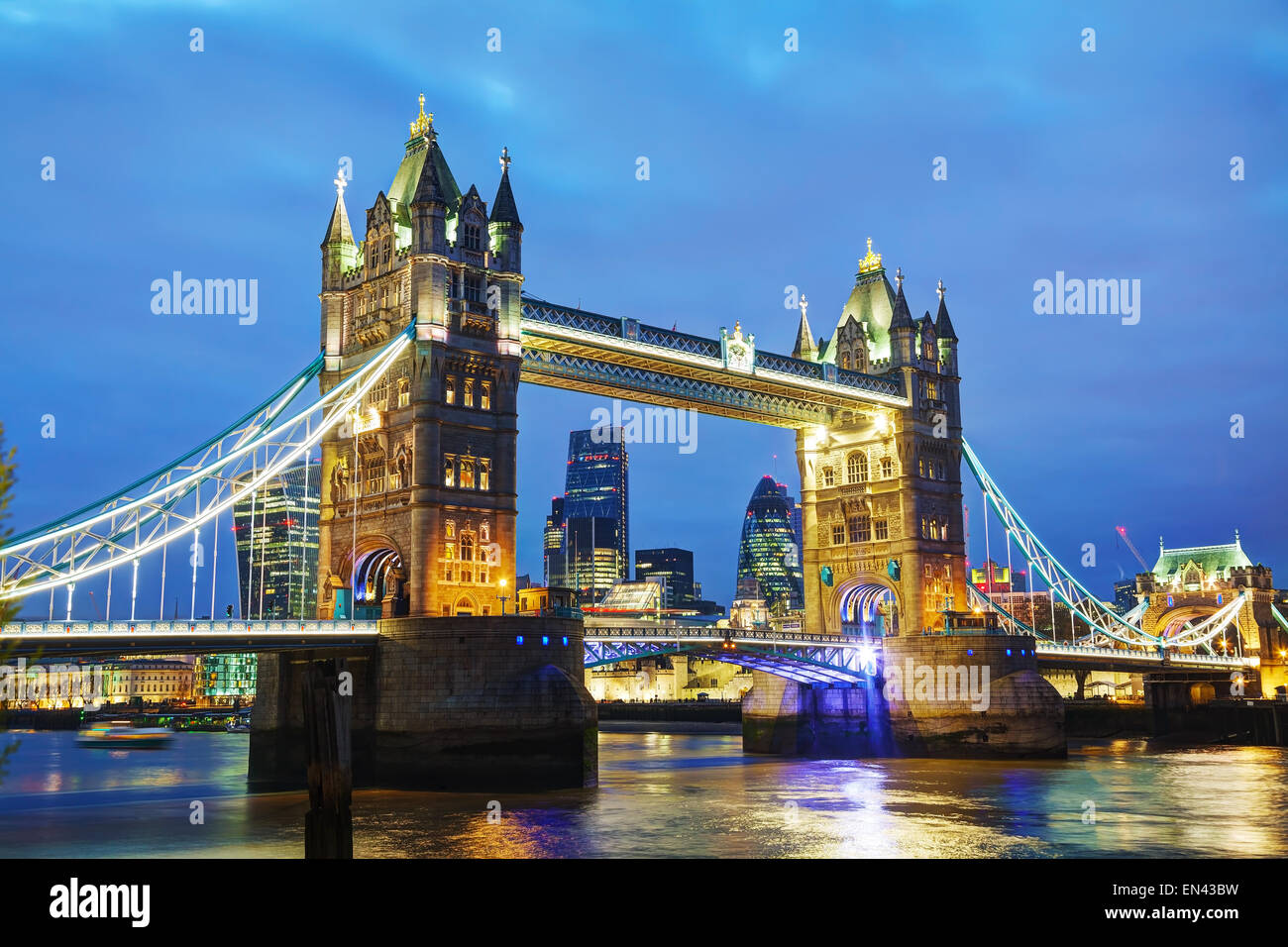 Tower bridge in London, Great Britain at the night time Stock Photo - Alamy