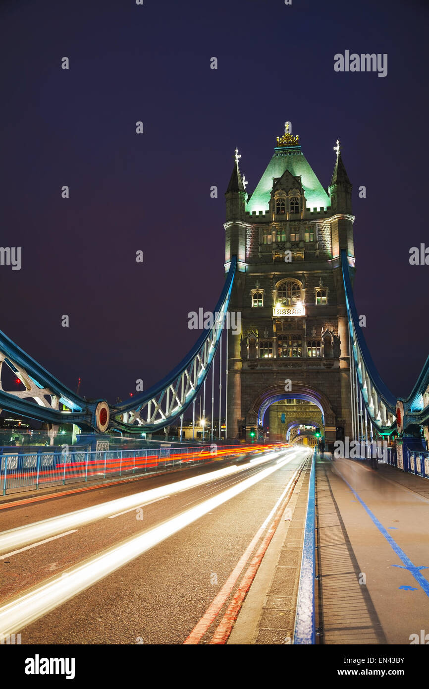 Tower bridge in London, Great Britain at the night time Stock Photo - Alamy