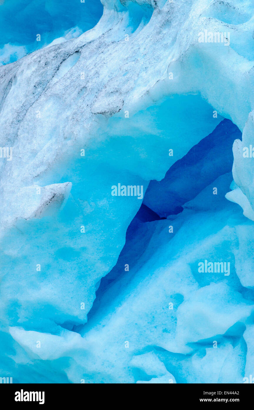 View to extremely blue melting Nigardsbreen glacier, Norway Stock Photo ...