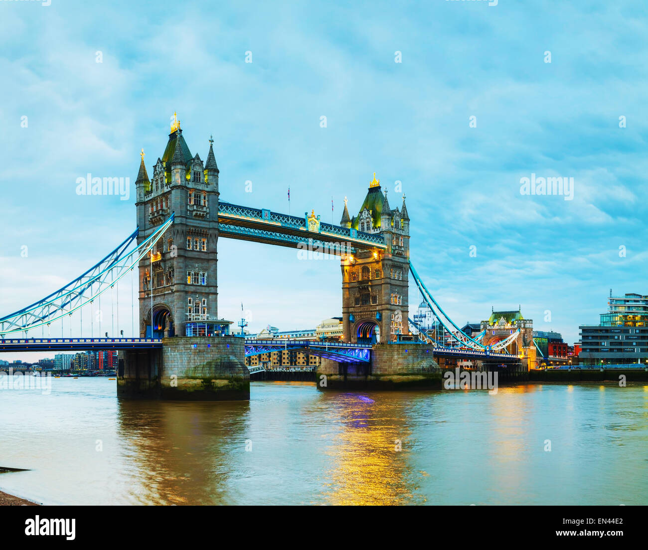 Tower bridge in London, Great Britain at the night time Stock Photo - Alamy