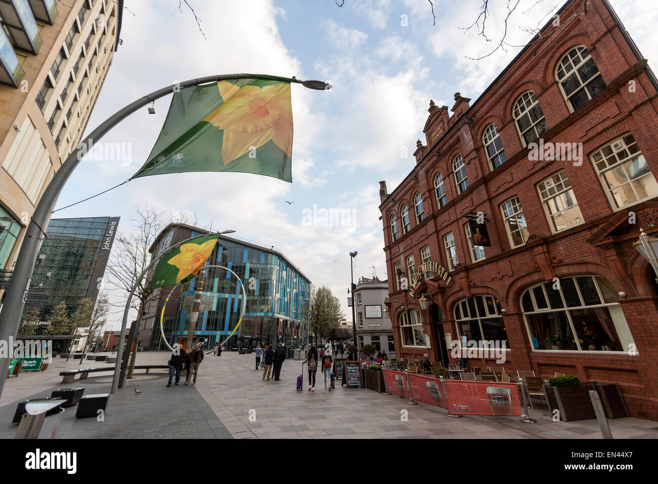 The Hayes with Duke of Wellington Hotel and the Cardiff Library Stock ...