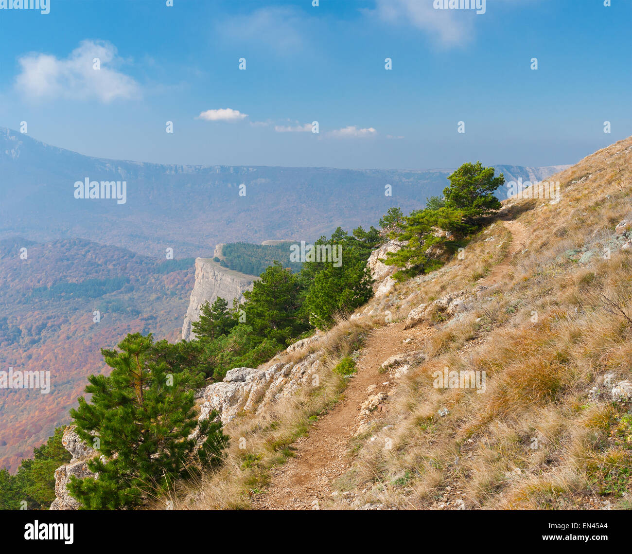 Hiking path in Crimean mountains Stock Photo - Alamy