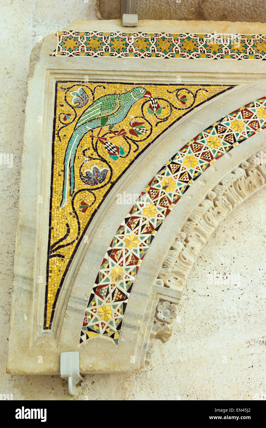 Amalfi, Italy. 12th century mosaic fragment displayed in the Cloisters ...