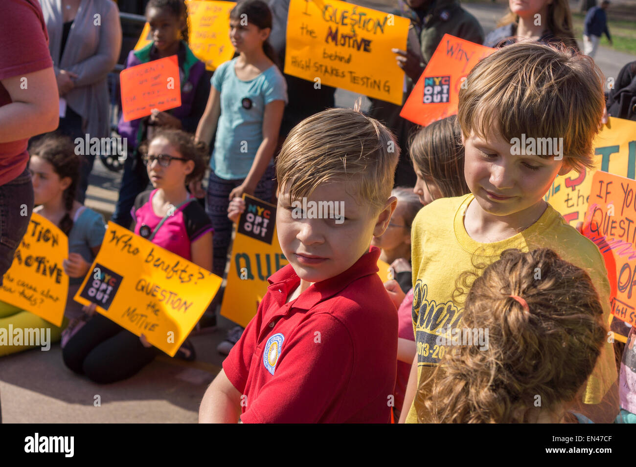 Parents and their children rally against Common Core testing and urge ...