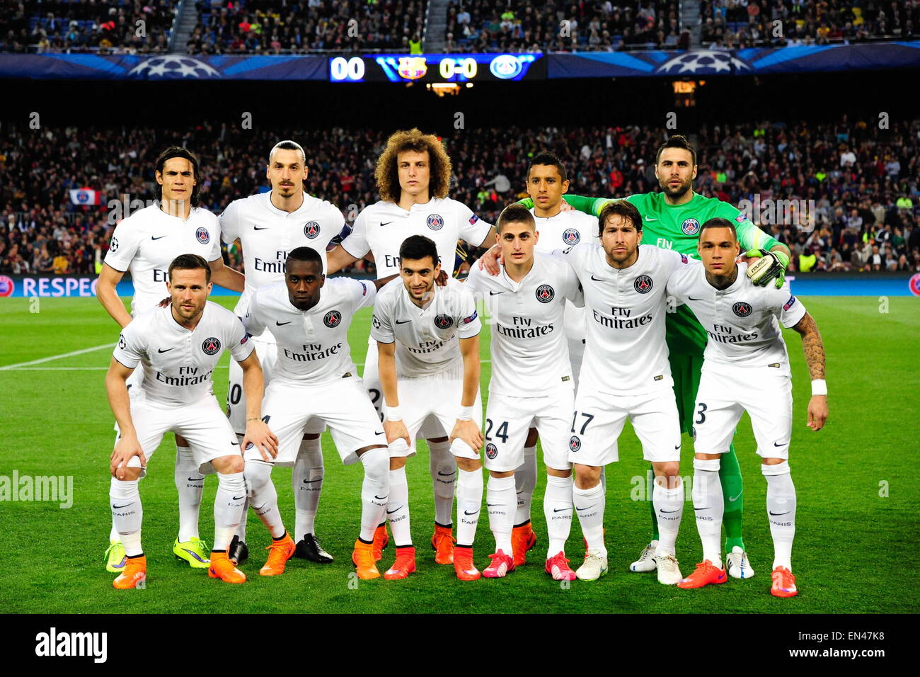 Groupe PSG - 21.04.2015 - Barcelone/Paris Saint Germain - 1/4Finale ...